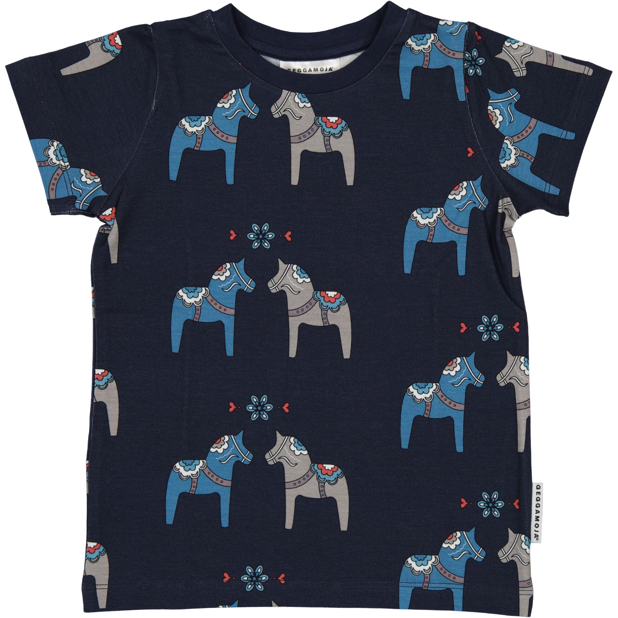T-shirt Bambu Dalahäst Navy | Geggamoja